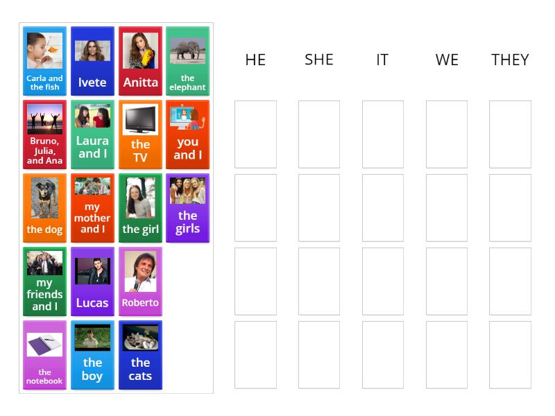 Grammar Tip - Personal Pronouns | Subject Pronouns - 03 - Group sort