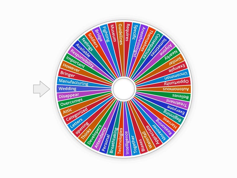 Pronunciation 3 - Spin the wheel