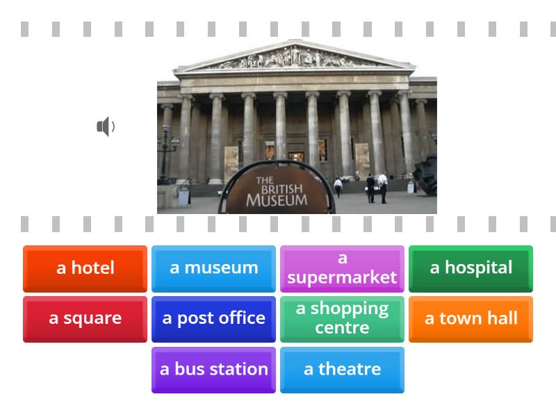 Getting around town Unit 3 - Find the match