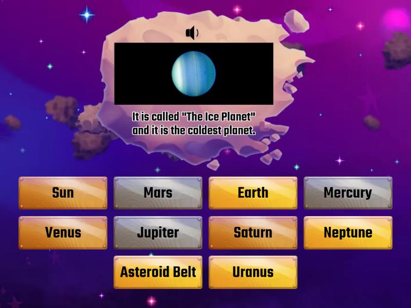 Questions about planets in the Solar System - Find the match