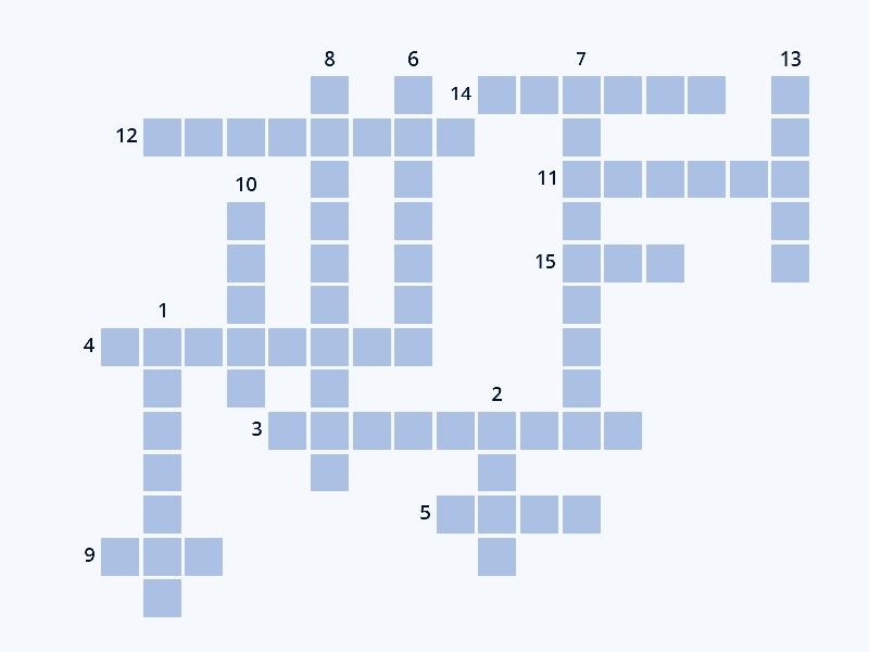 Everyday Objects - Crossword