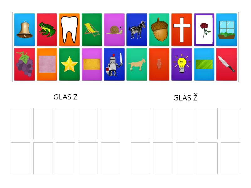 Na slovo... Z i Ž - Group sort