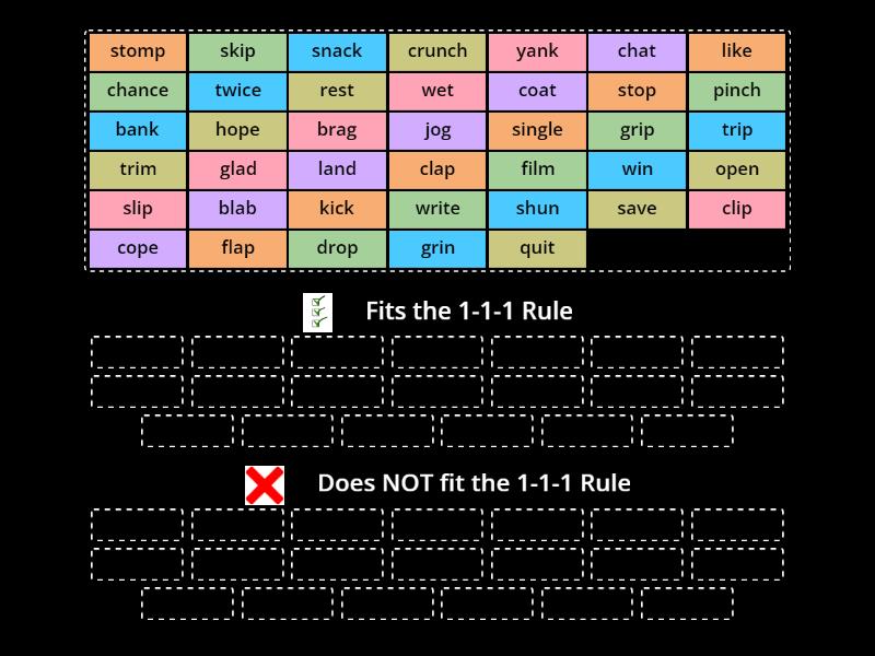 1-1-1 Rule Sort - Group sort