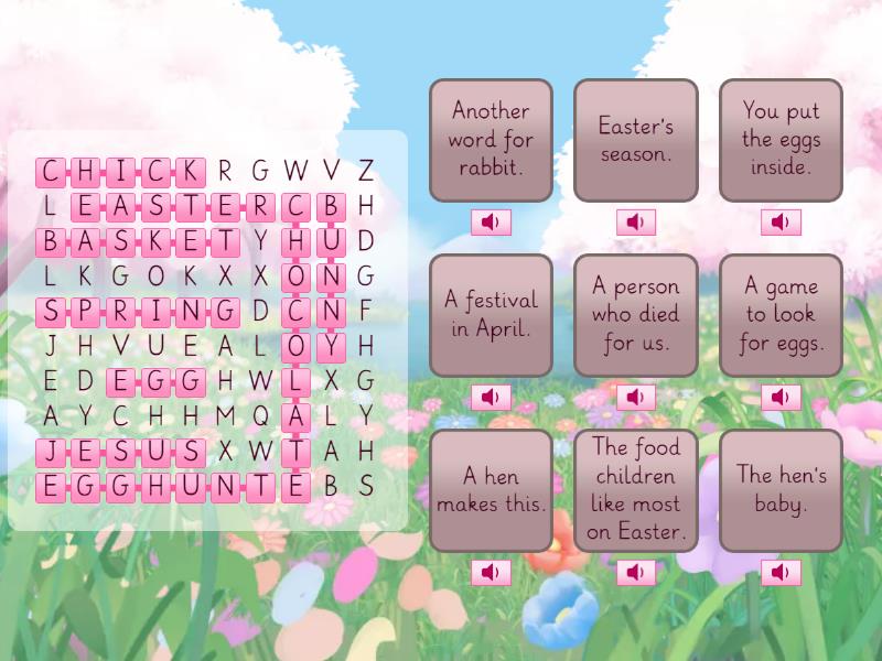Easter Crossword Puzzle - Sopa de letras