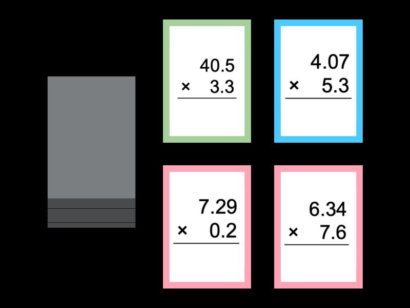 Flash Math: Multiply Decimals 2 - Speaking cards