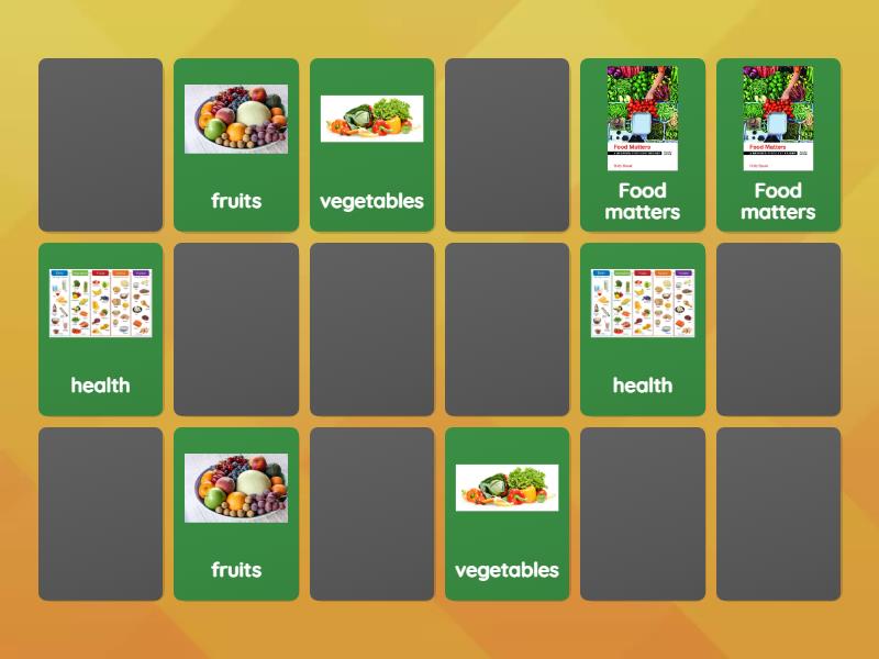food vocabulary - Matching pairs