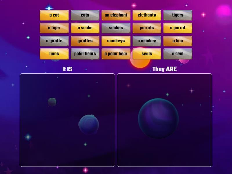 FF1 Unit 11 L2 is / are - Categorize