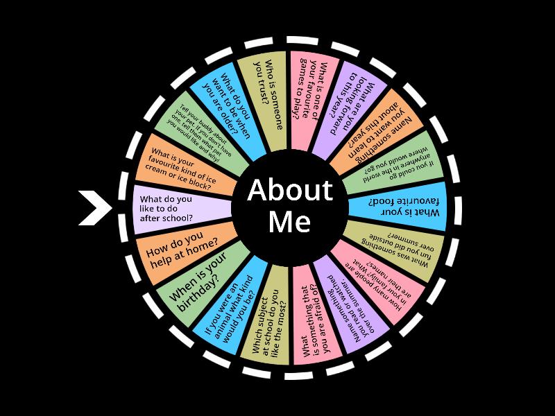 Back to School - Getting to Know You Wheel - Spin the wheel