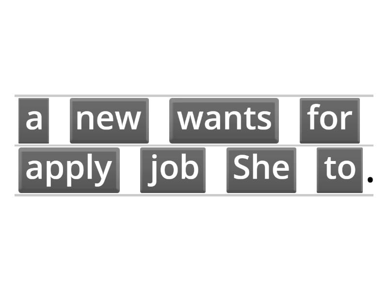 Work sentences - Unjumble