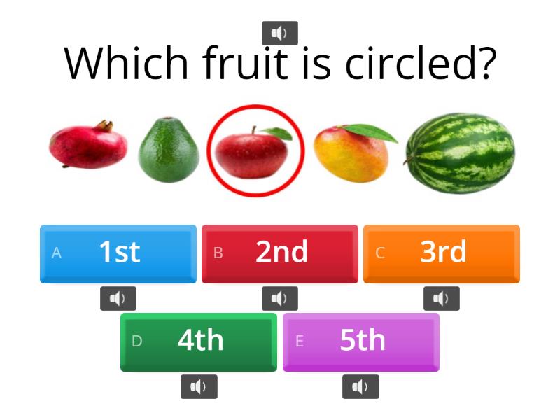 Ordinal Numbers - Quiz