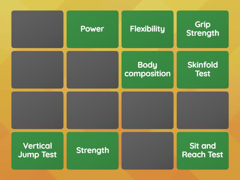 Fitness Testing - Matching pairs