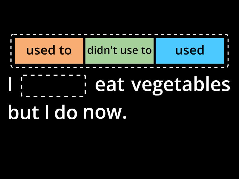Used to / Didn't use to - Complete the sentence