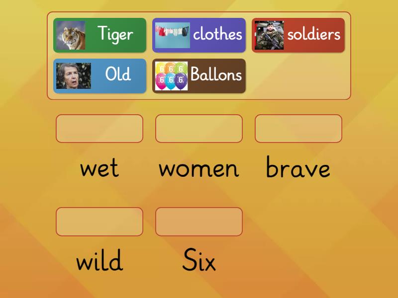 Describing words - Match up