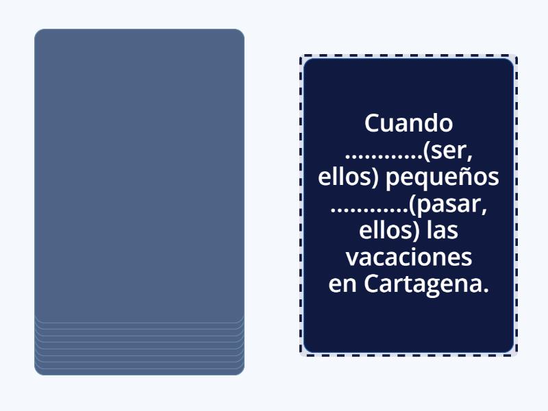 ¡A CONVERSAR! El pretérito imperfecto - Cartas al azar