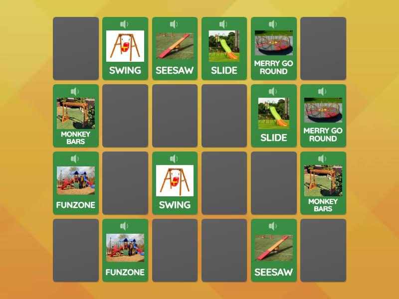 PLAYGROUND WORDS - Matching pairs