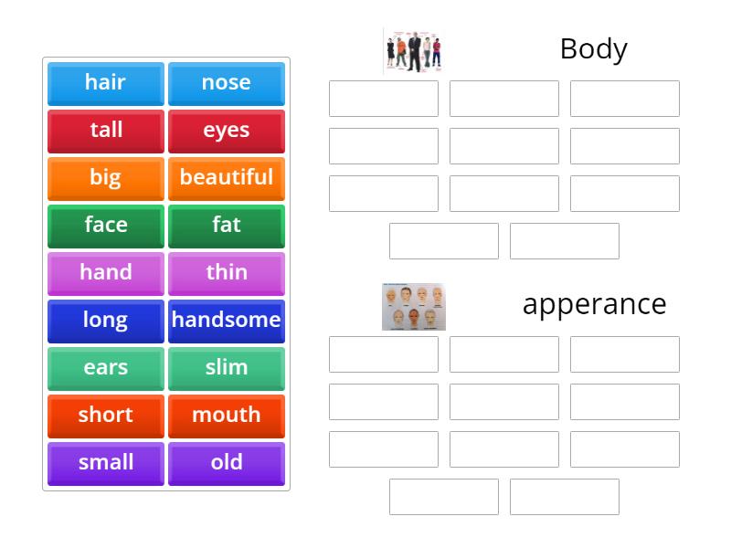 APPEARANCE by MS.ABC - Group sort