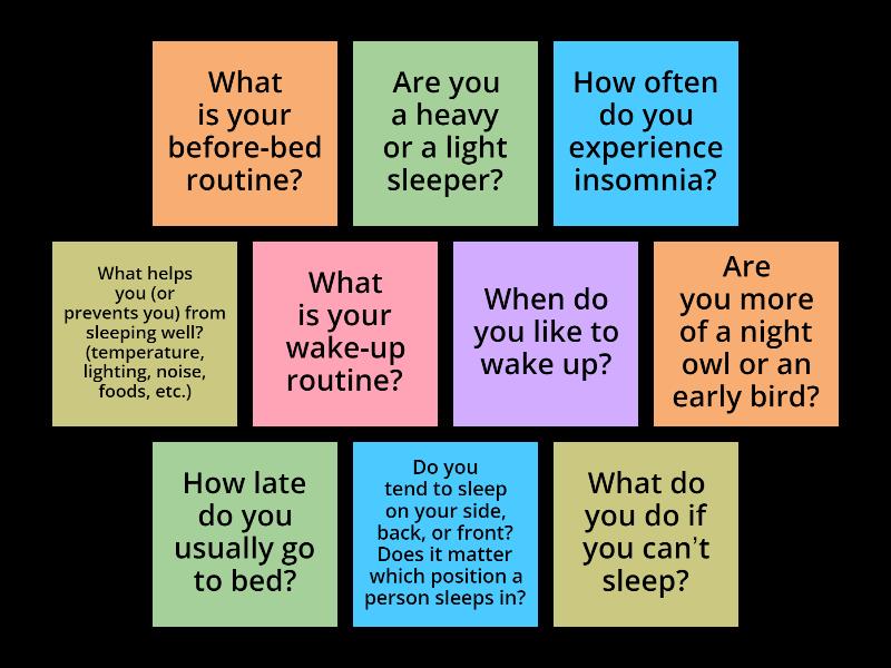 Let's Talk about Sleep! - Fichas giratorias