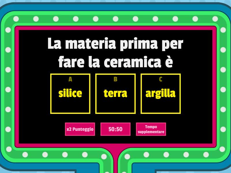 RIPASSO CERAMICA E VETRO - Gameshow quiz