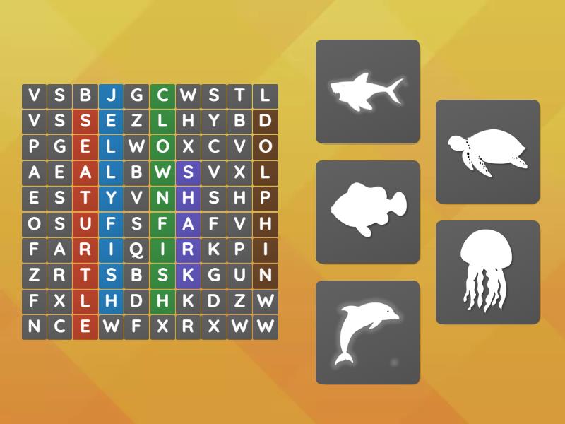 GESE Level 2 Lesson 12 Game 1 - Sea Animals () - Wordsearch
