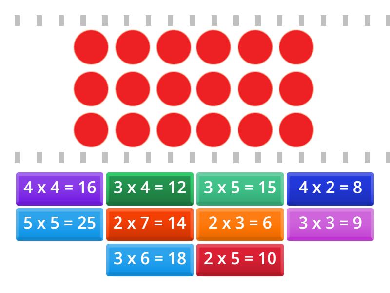Multiplication Array Practice - Find the match