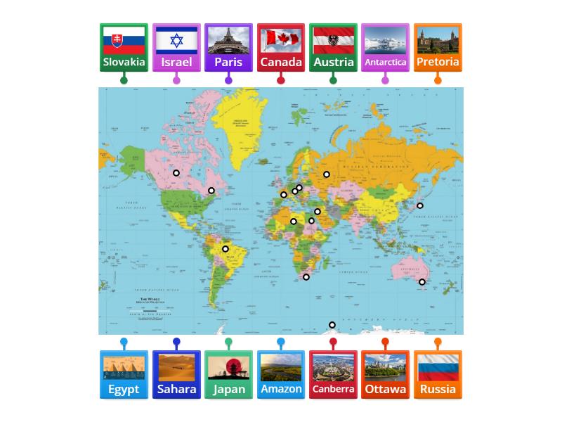 Geography map - Labelled diagram
