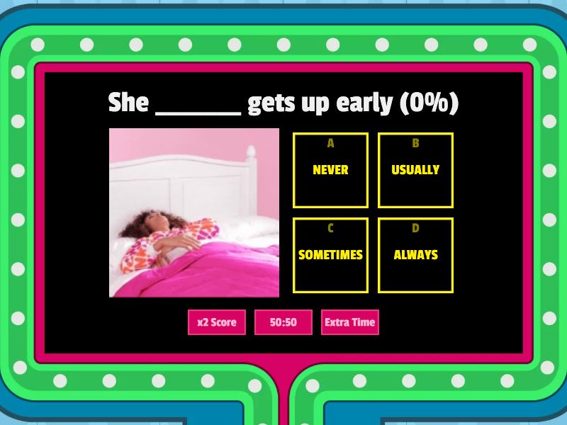 Frequency Adverbs Quiz Show (sha edit) - Gameshow quiz