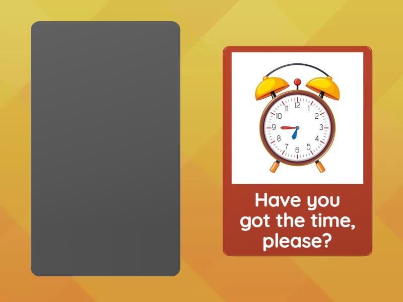 Module 6a. telling the time - Speaking cards