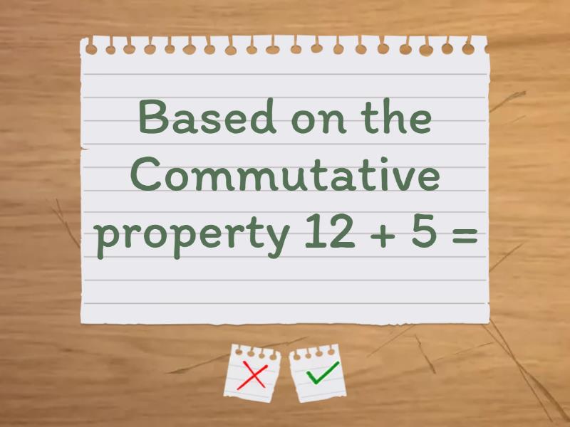 Commutative Property of Addition - Flash cards