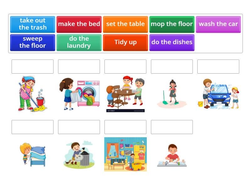 house chores - Match up