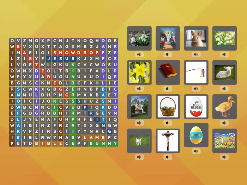 Easter - Sopa de letras