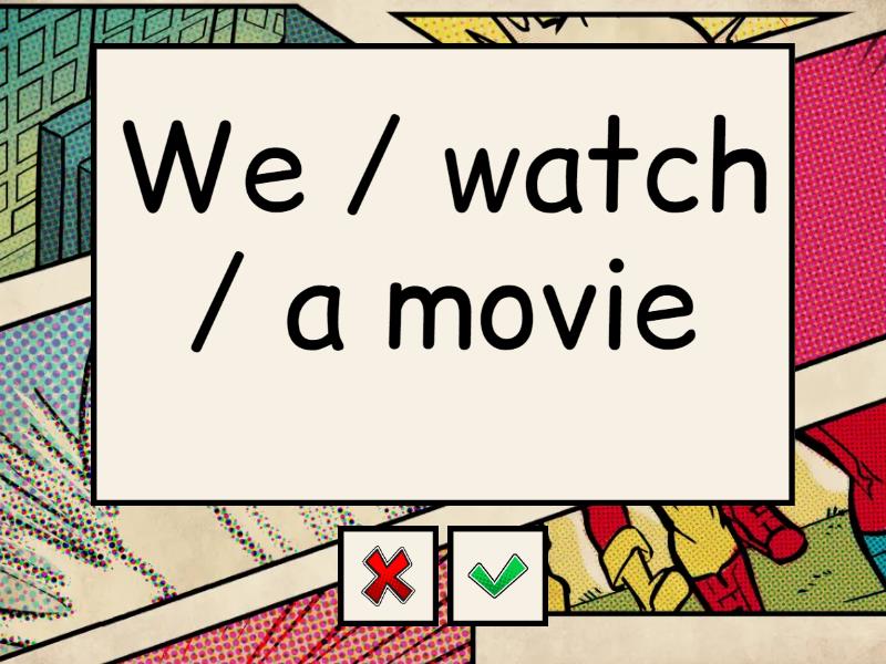 Past simple Affirmative Sentences - Flash cards