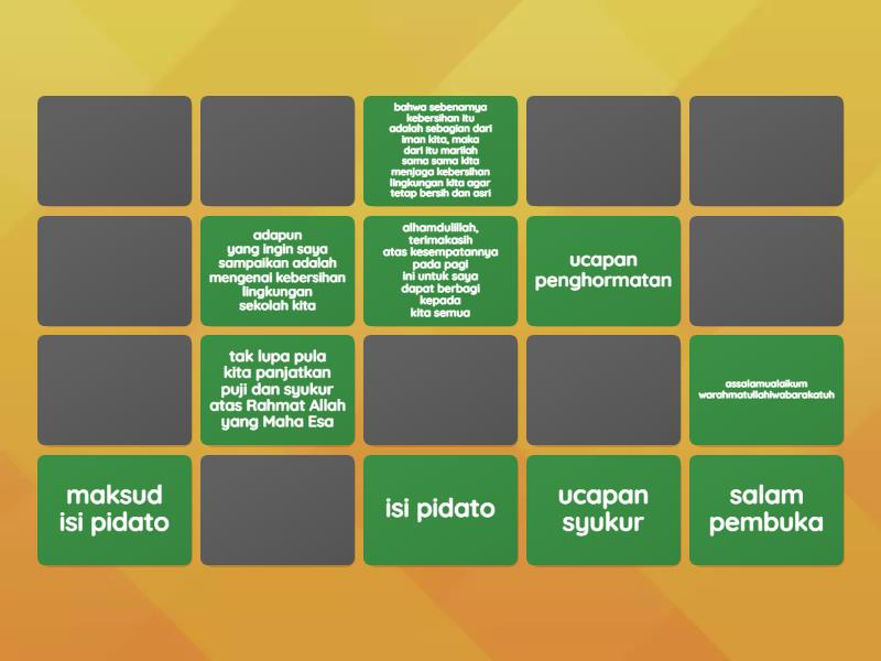 Ayo Belajar Berpidato - Matching pairs