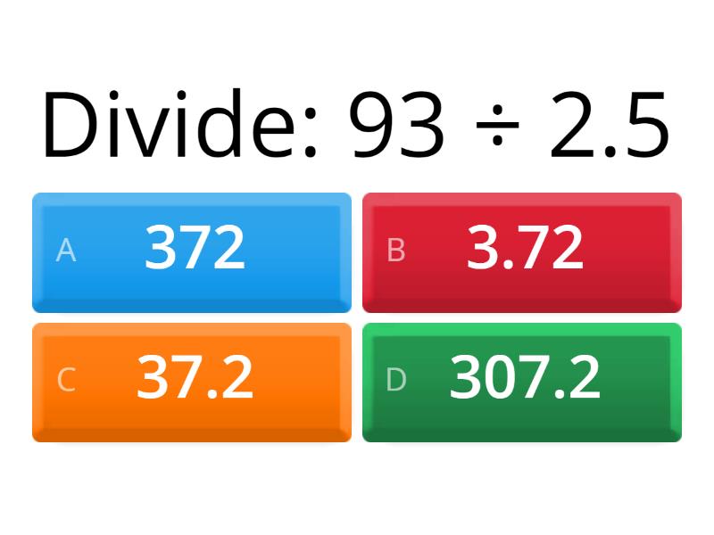 Dividing Decimals - Quiz