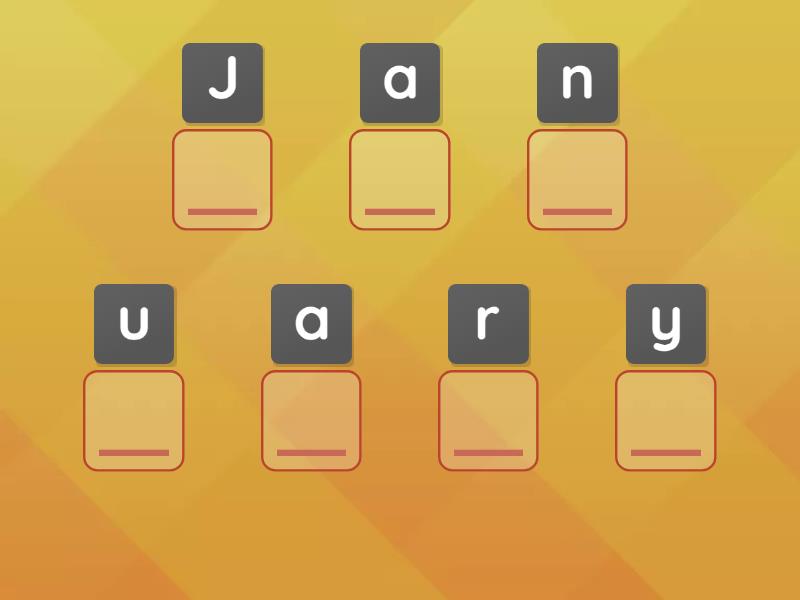 Months of the year - Anagrama