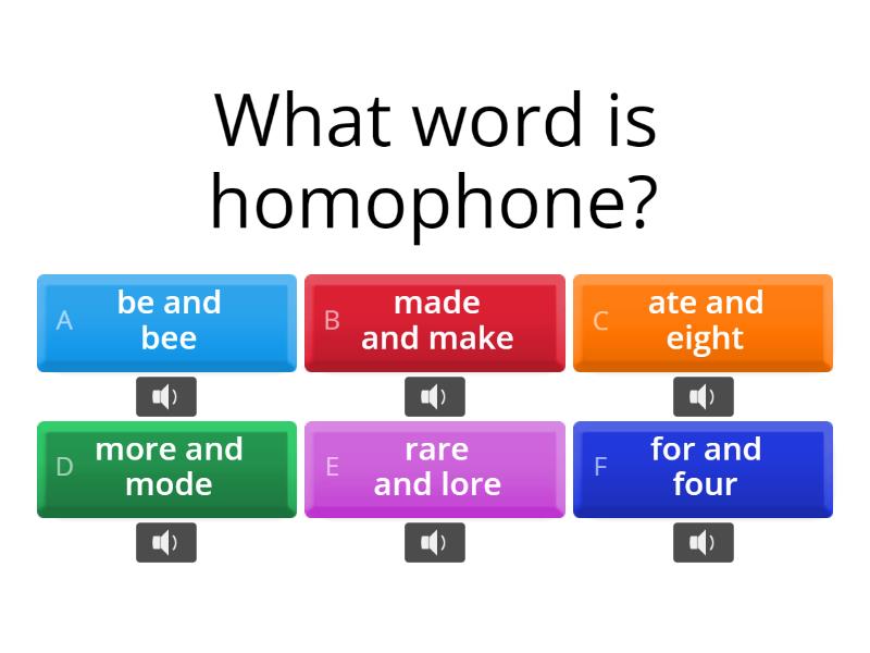 homophone - Quiz