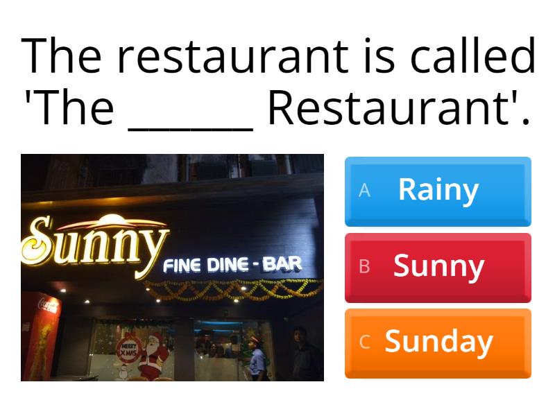 Restaurant - Quiz