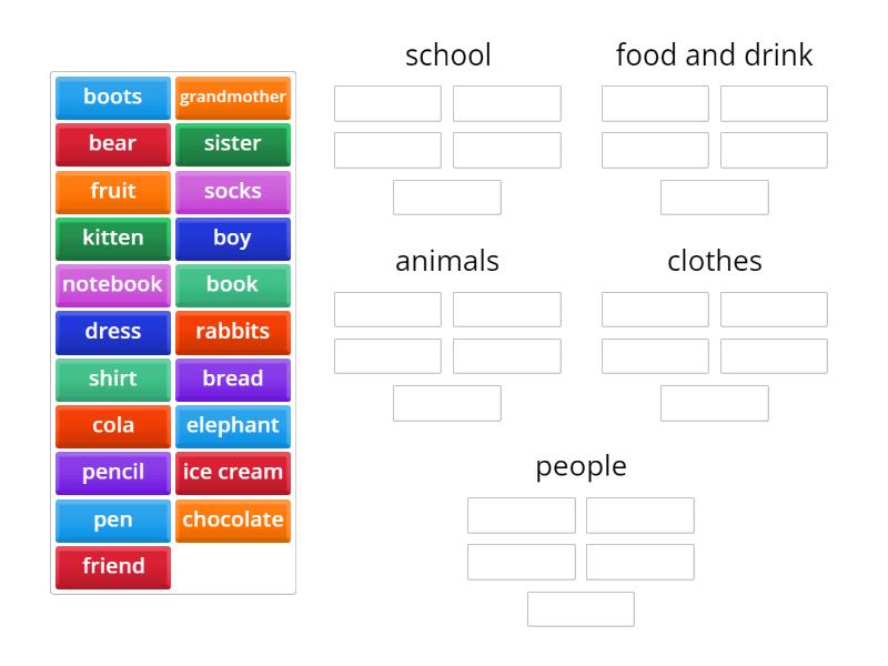 fantastic five getting started words - Group sort