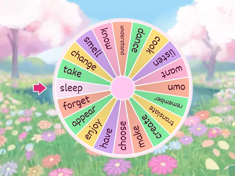 Wheel of verbs - Roda acak