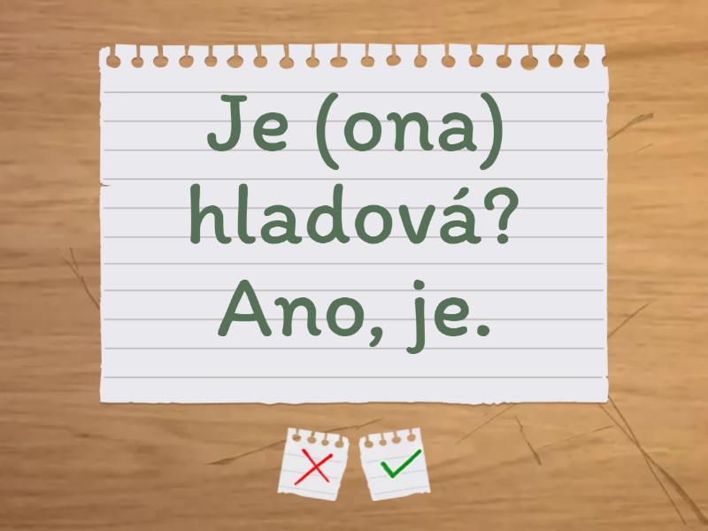 Věty - sloveso být - Flash cards