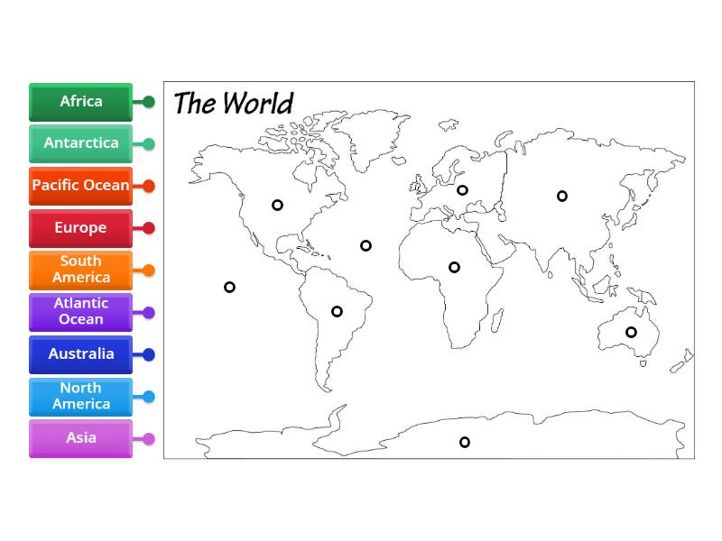 Label World Map - Labelled diagram