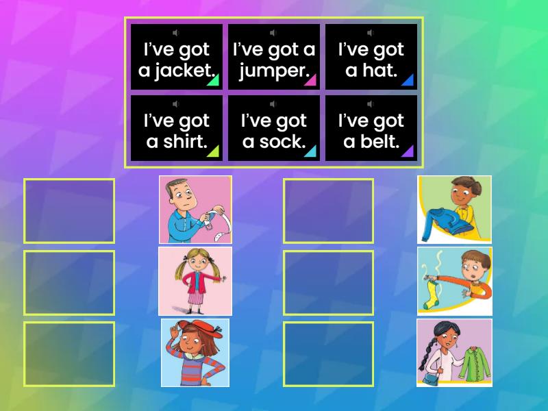 FF starter unit 8 clothes - Match up