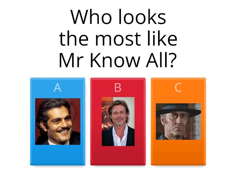 Getting to Know Mr. Know All - Quiz