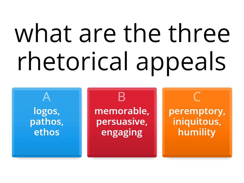 Rhetorical Appeals - Quiz