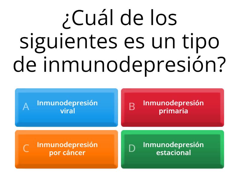 inmunodepresión - Quiz