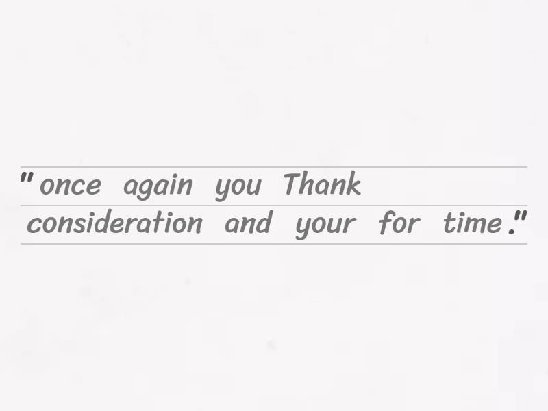 Closing remarks emails - Unjumble