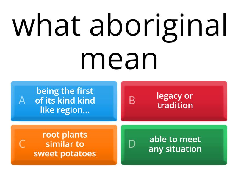 Aboriginal - Quiz