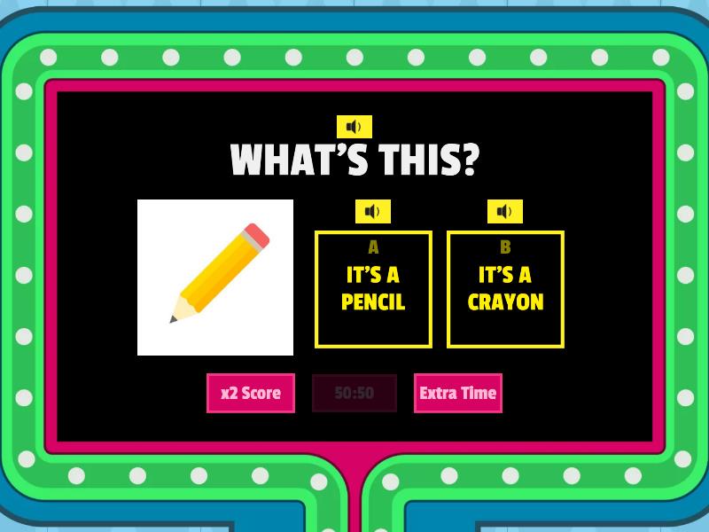 School Objects - Gameshow quiz