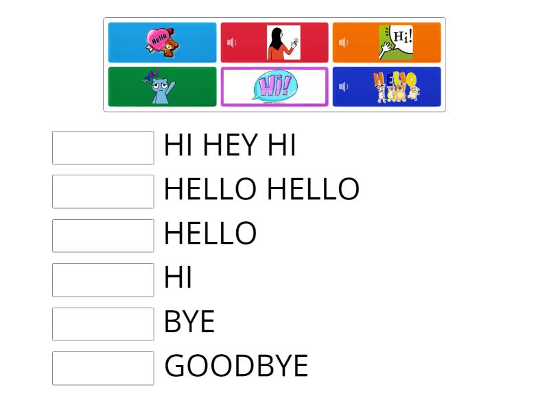 HI HELLO BYE - Une las parejas