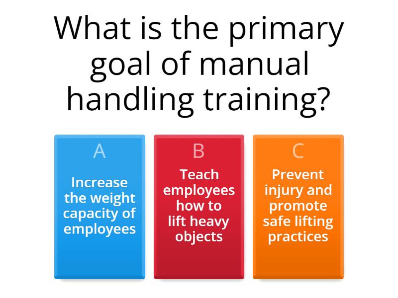 Manual Handling - Quiz