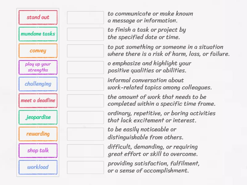 Unit 3 definition match - Match up
